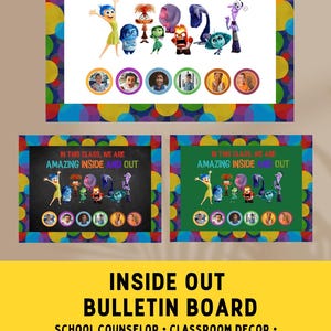 Inside Out 2 Bulletin Board Kit for School Counselors Therapy Classroom ...