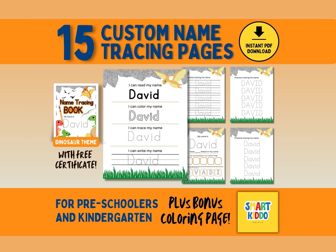 Custom Preschool Name Tracing Sheet Handwriting Practice Sheets ...
