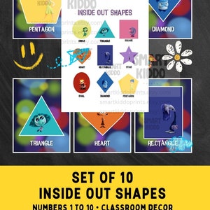 Inside Out Shapes Learning Activity Classroom Decor Posters Homeschool ...
