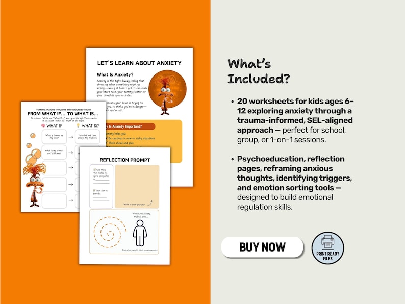 Inside Out Emotional Regulation Toolkit Feelings Workbook for School ...