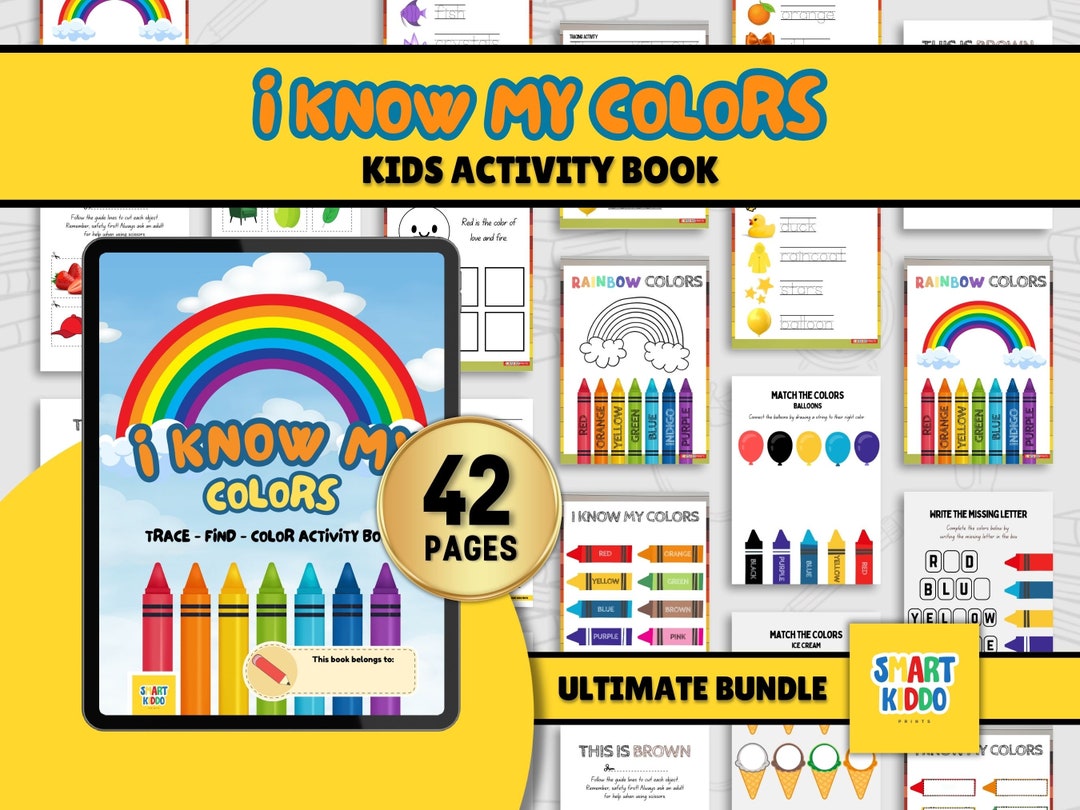 42 Pages Colors Learning Pack | Color, Trace, Sort & Match | Homeschool ...