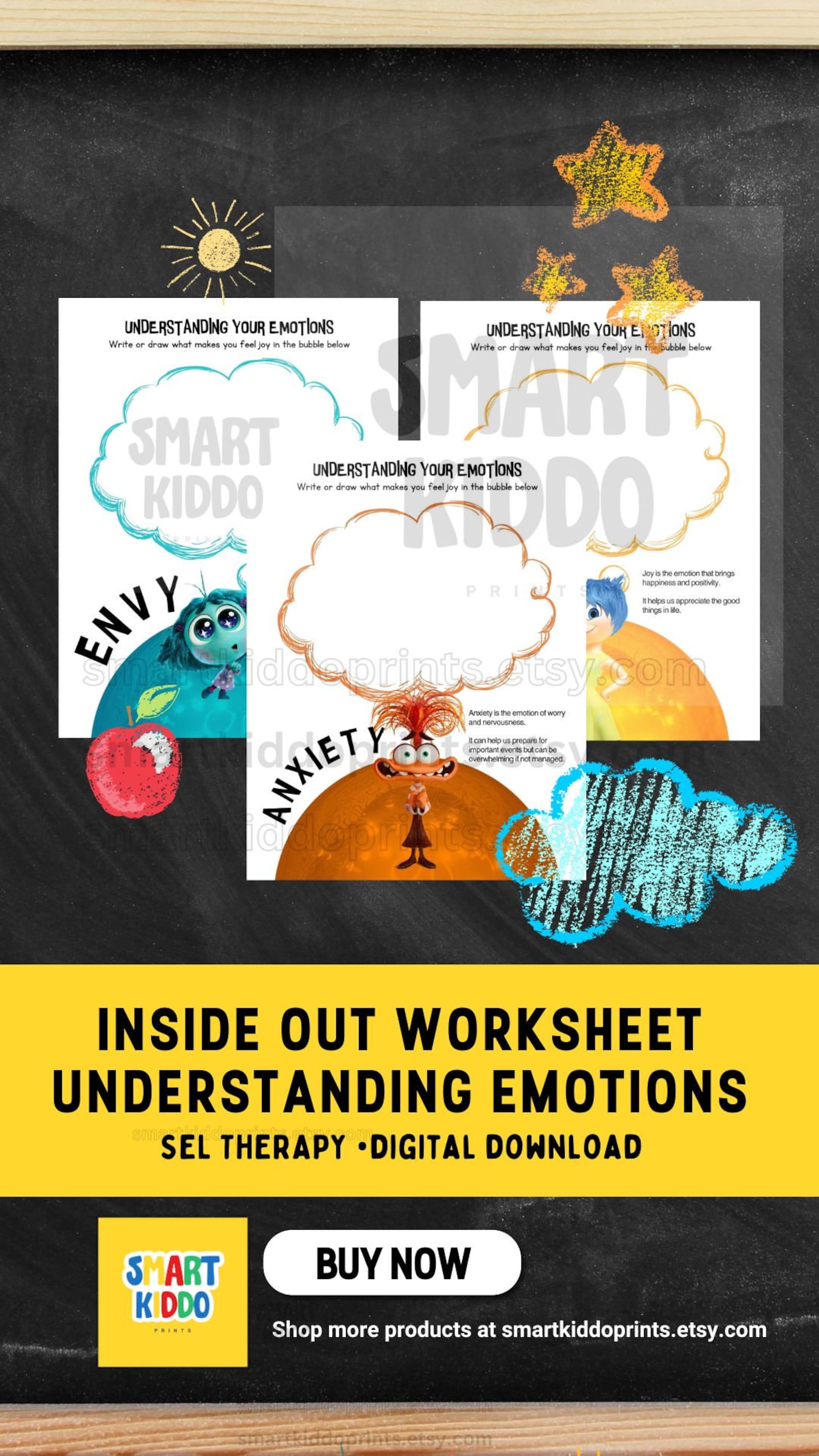 Inside Out 2 Activity Worksheet Emotional Intelligence Printable ...