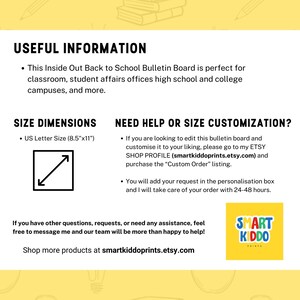 Inside Out Bulletin Board Kit Back to School Digital Download Editable ...