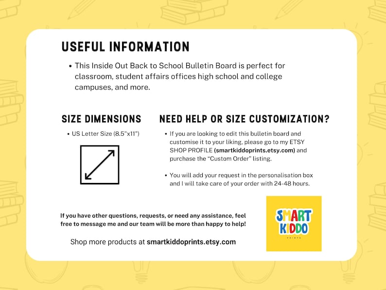 Inside Out Bulletin Board Kit Back to School Digital Download Editable ...