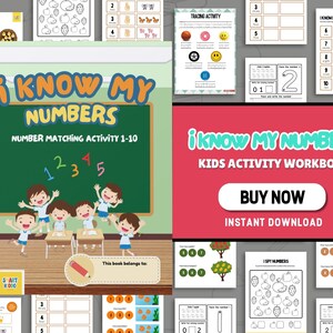 21 Pages I Know My Numbers 1-10 | Count, Sequence, Color & Sort | Fun ...