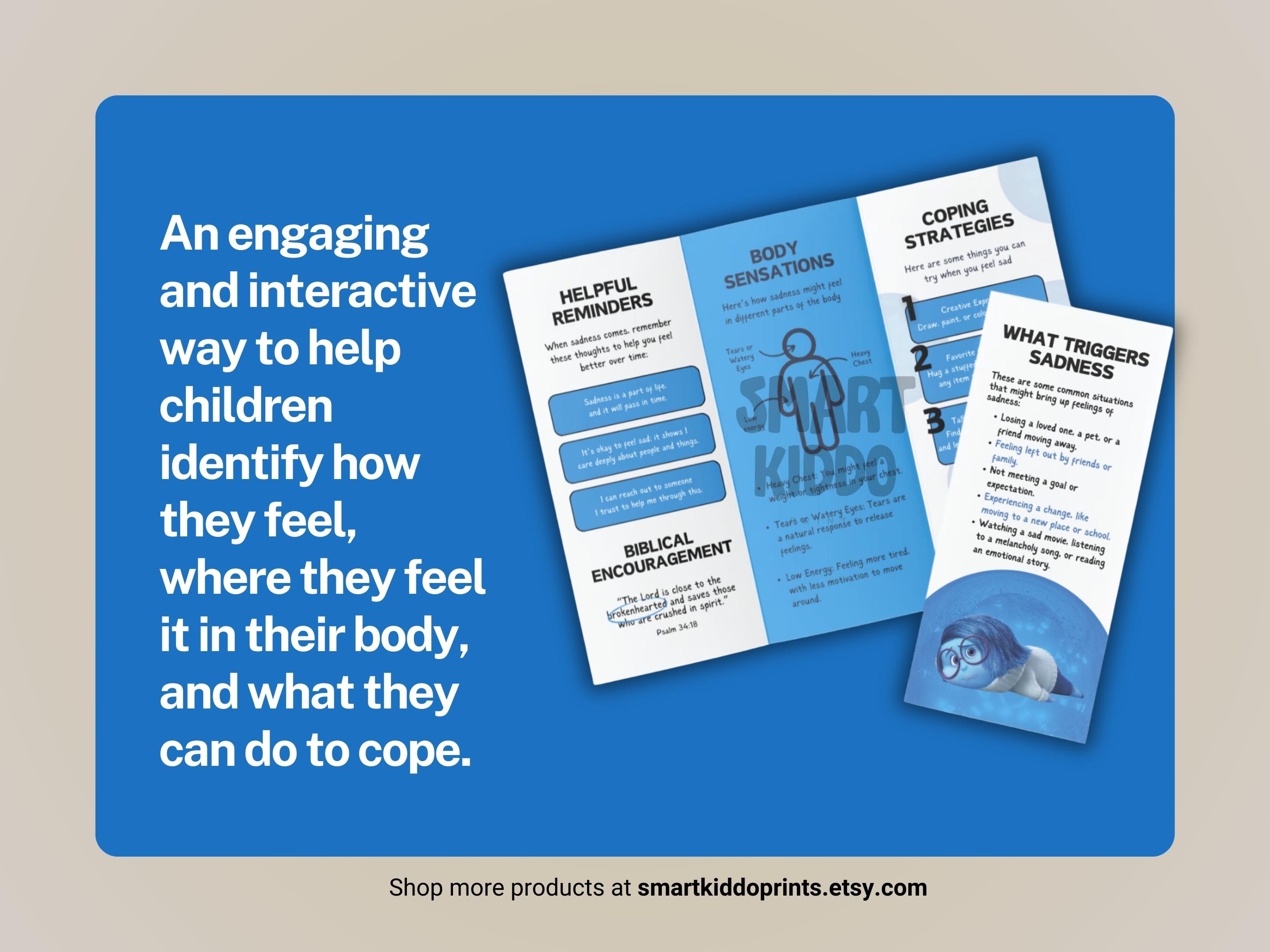 Inside Out 2 Emotions Leaflet Feelings Guide SADNESS SEL Emotional ...