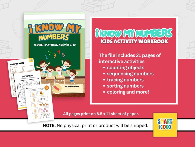 21 Pages I Know My Numbers 1-10 | Count, Sequence, Color & Sort | Fun ...