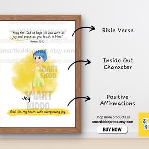 Inside Out 2 Bible Verse Wall Art Poster for Church Classroom Sunday ...