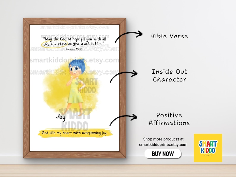 Inside Out 2 Bible Verse Wall Art Poster for Church Classroom Sunday ...
