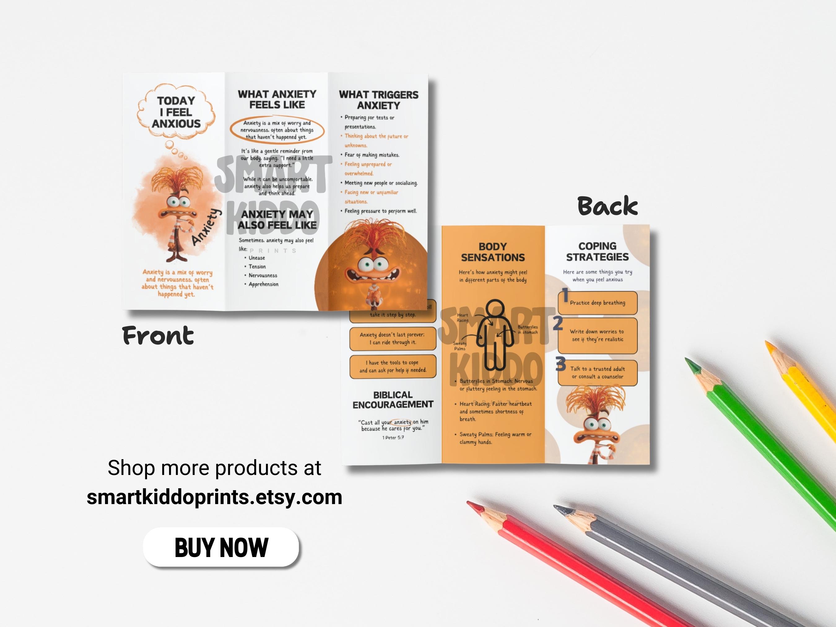 Inside Out 2 Emotions Leaflet Feelings Guide ANXIETY SEL Emotional ...