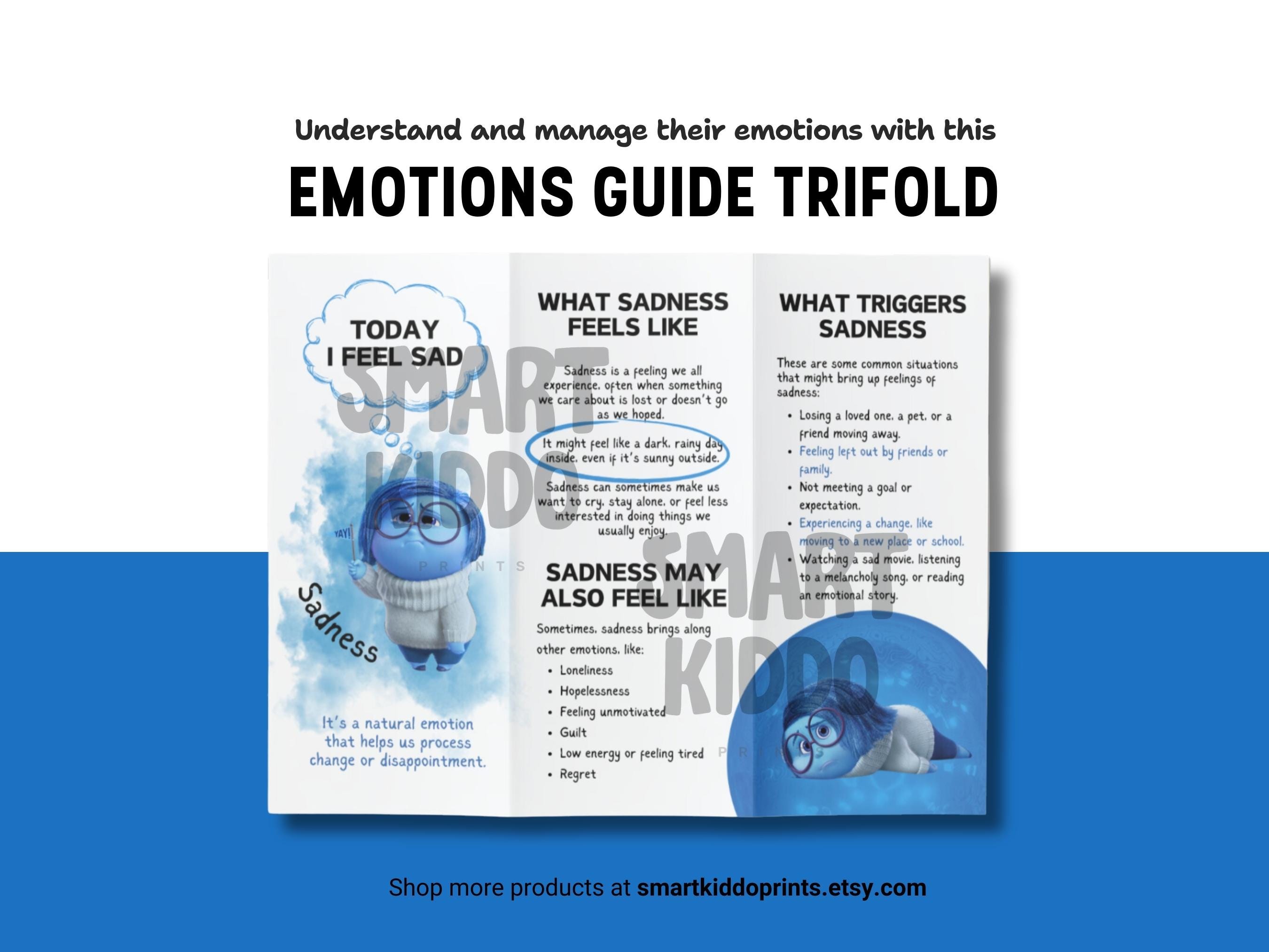 Inside Out 2 Emotions Leaflet Feelings Guide SADNESS SEL Emotional ...