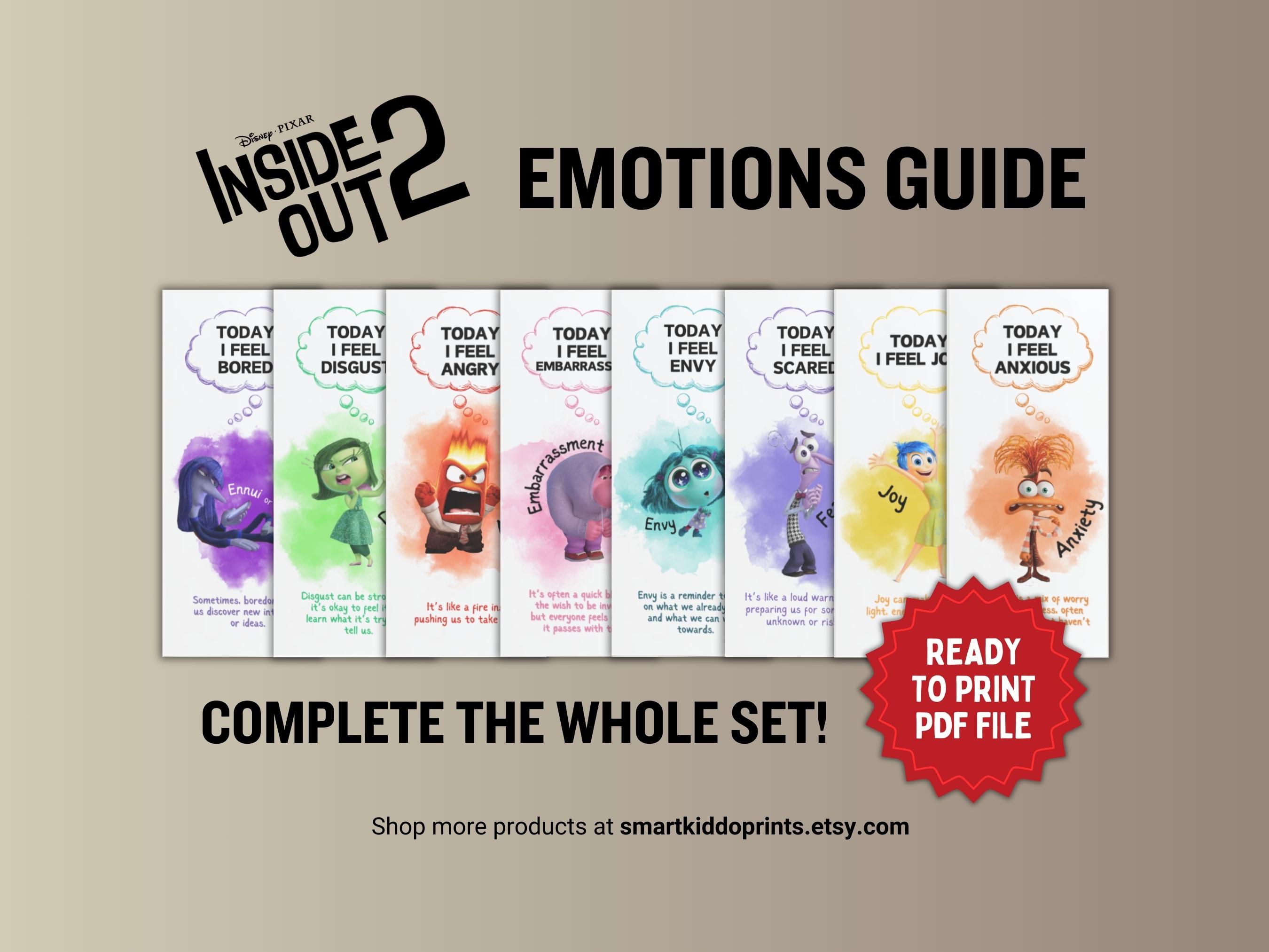 Inside Out 2 Emotions Leaflet Feelings Guide SADNESS SEL Emotional ...