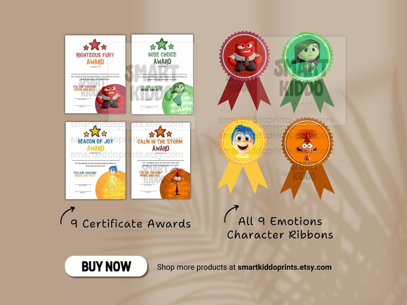 Inside Out 2 Classroom Decor Certificate Award Kids Achievement School ...