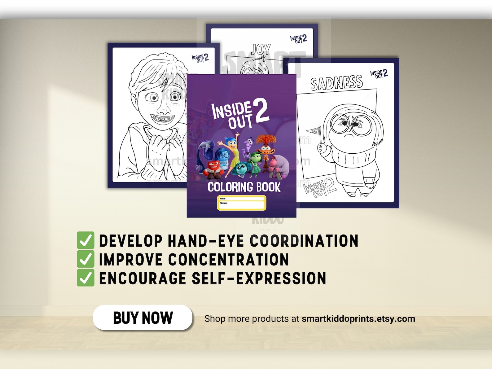 Inside Out 2 Coloring Pages Activity Busybook Feelings Emotions ...