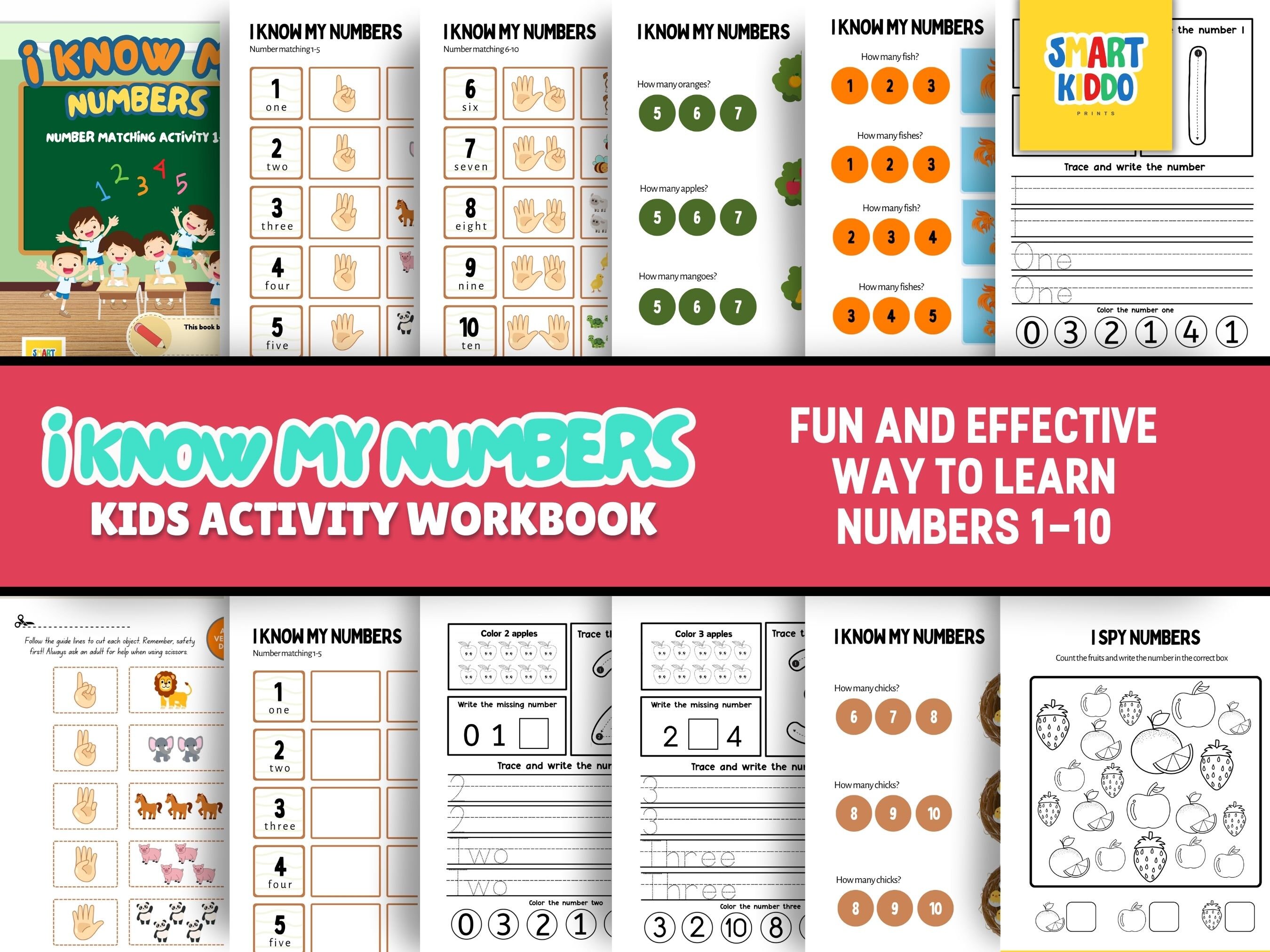 21 Pages I Know My Numbers 1-10 | Count, Sequence, Color & Sort | Fun ...
