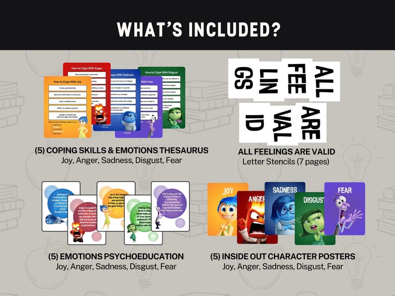 Inside Out Bulletin Board Coping Skills Kids Emotions Regulation ...