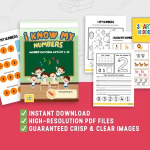 21 Pages I Know My Numbers 1-10 | Count, Sequence, Color & Sort | Fun ...