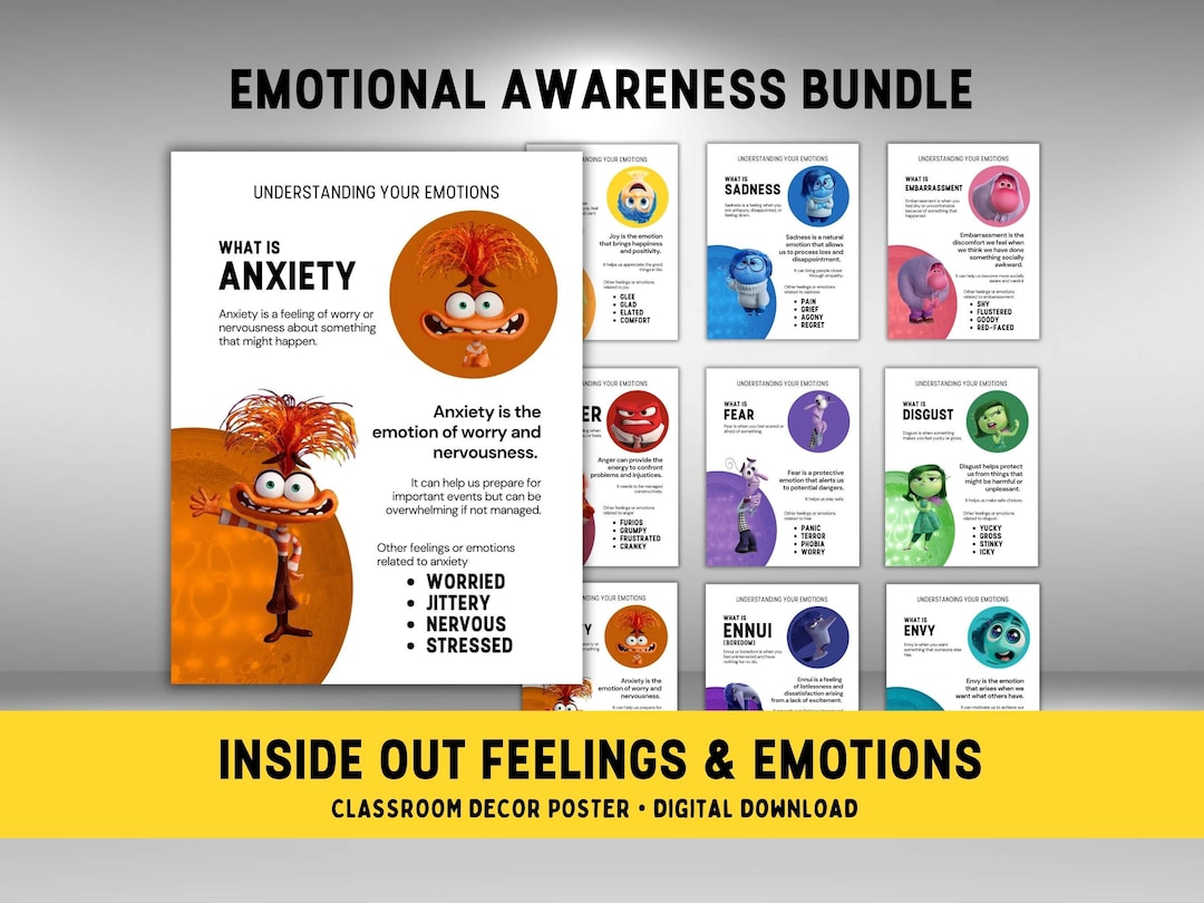 Inside Out Emotions Check in Poster Emotional Awareness Classroom ...