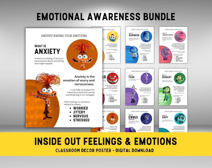 Today I Feel Png | Inside Out Characters | Cartoon Emotions Posters ...