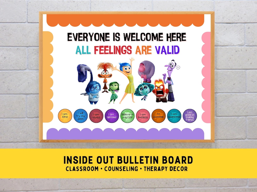 Inside Out 2 Bulletin Board for School Counselors Therapy Kit Classroom ...