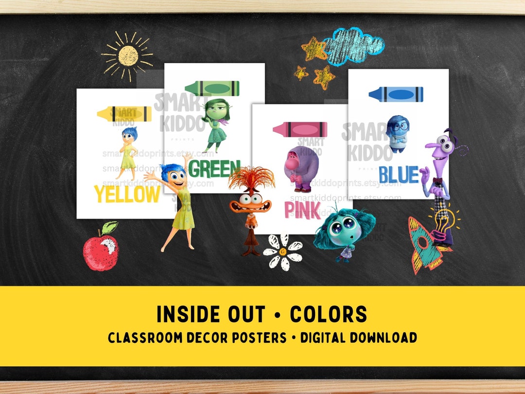 Inside Out COLORS 14 Printable Pages Learn Colors With Inside Out ...