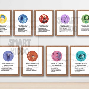SPANISH Inside Out Emotions Wall Art Printable Classroom Decor Social ...