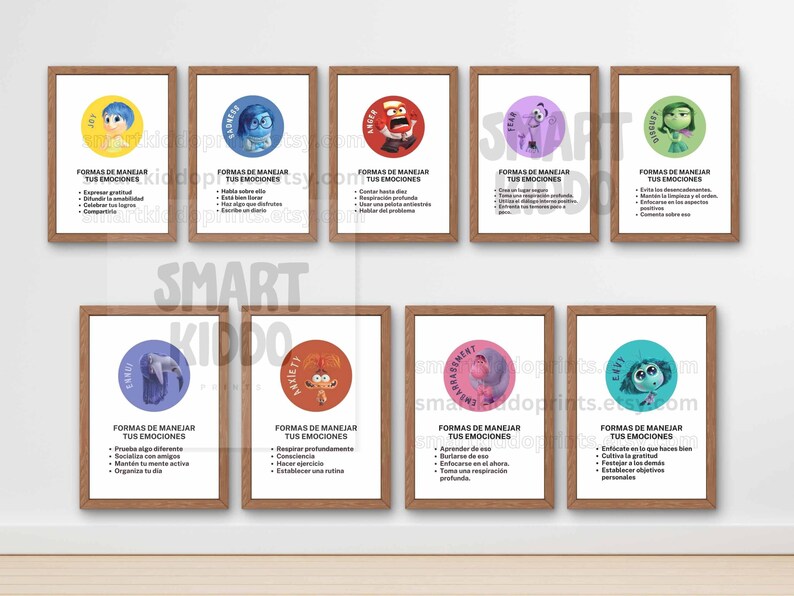 SPANISH Inside Out Emotions Wall Art Printable Classroom Decor Social ...