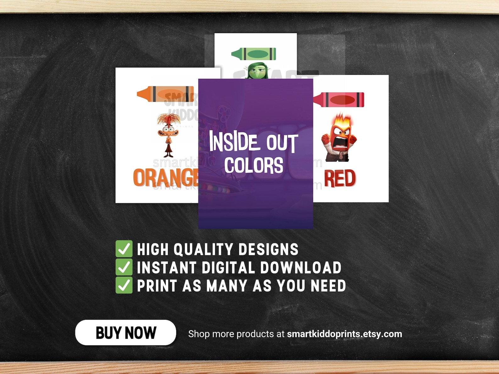 Inside Out COLORS 14 Printable Pages Learn Colors With Inside Out ...