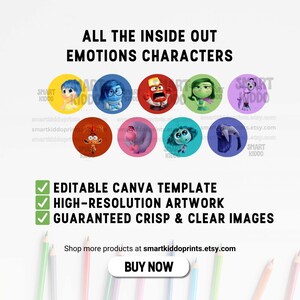 Inside Out Bulletin Board Kit Back to School Digital Download Editable ...