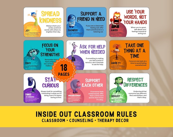 Inside Out 2 Classroom Rules - Etsy
