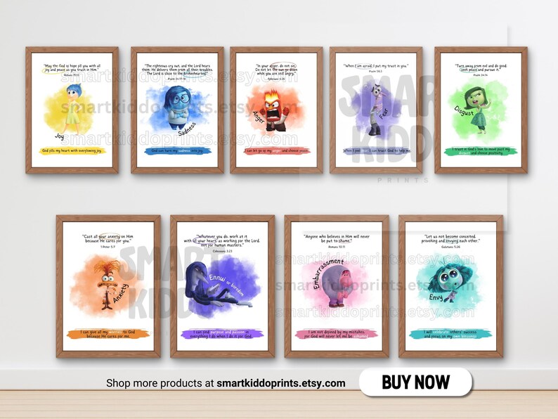 Inside Out 2 Bible Verse Wall Art Poster for Church Classroom Sunday ...