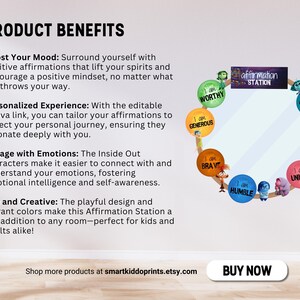 Inside Out 2 Affirmation Station for Classroom School Therapy Self ...