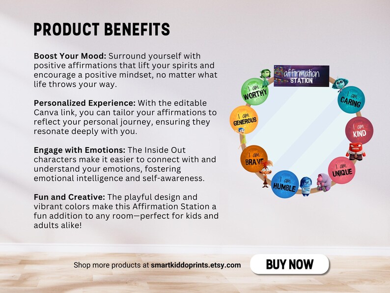 Inside Out 2 Affirmation Station for Classroom School Therapy Self ...