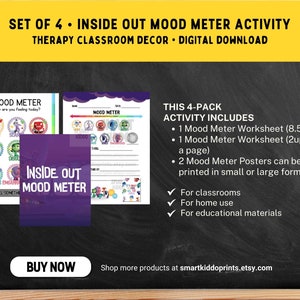 Inside Out 2 Emotions Mood Meter Activity How Do You Feel Today SEL ...