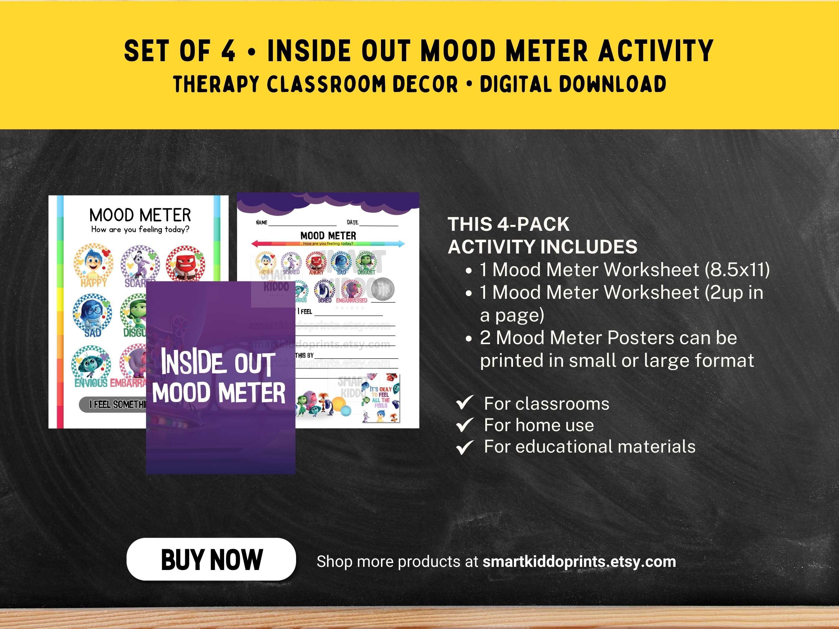 Inside Out 2 Emotions Mood Meter Activity How Do You Feel Today SEL ...