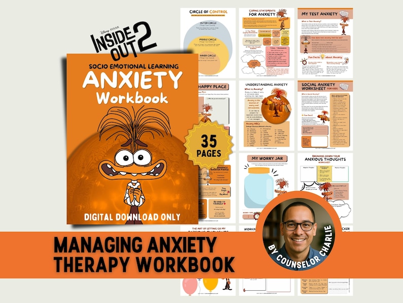 Managing Anxiety Worksheets for Kids Teen Anxiety Workbook Therapist ...
