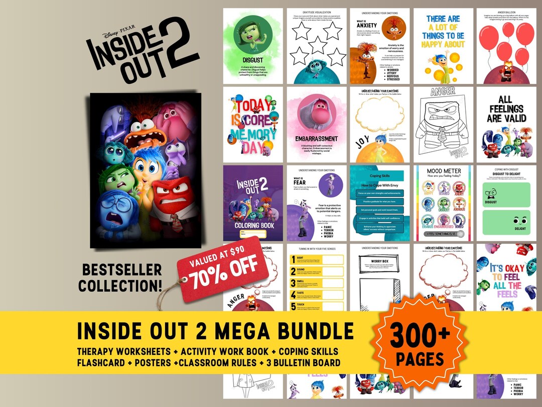 Inside Out 2 Therapy Worksheets Inside Out School Counselors Kit Kids ...