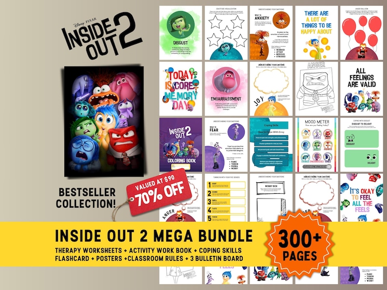 Inside Out 2 Therapy Worksheets Inside Out School Counselors Kit Kids ...