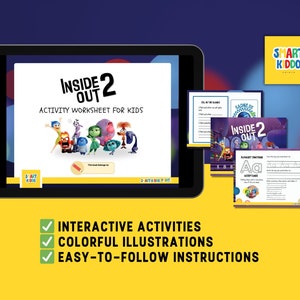 Inside Out 2 Emotions Regulation for Kids Activity Book Bundle Coloring ...