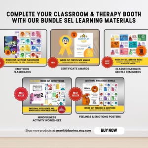 Inside Out Emotions Wall Art Printable Classroom Decor Social Emotional ...