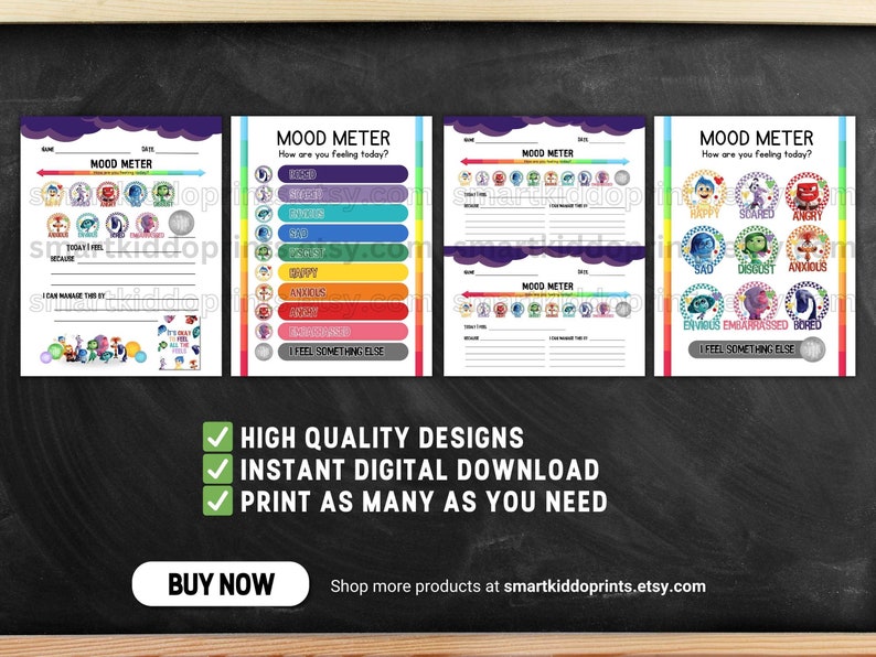 Inside Out 2 Emotions Mood Meter Activity How Do You Feel Today SEL ...