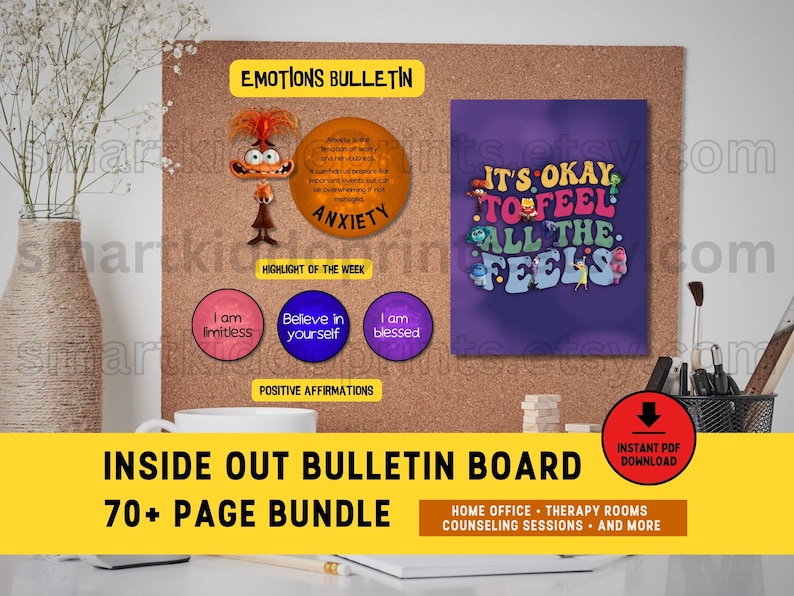 Inside Out 2 Bulletin Board Kit for Classroom Decor School Counselor ...