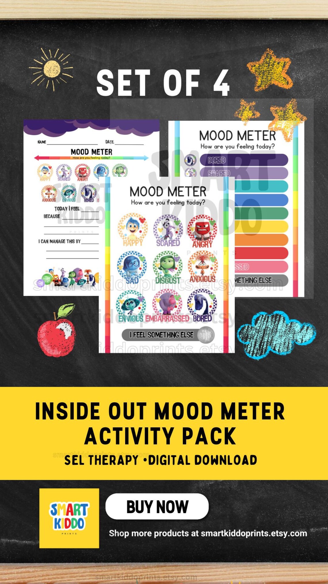 Inside Out 2 Emotions Mood Meter Activity How Do You Feel Today SEL ...