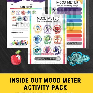 Inside Out 2 Emotions Mood Meter Activity How Do You Feel Today SEL ...