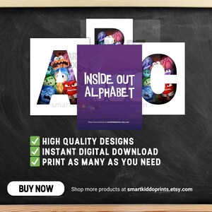 Inside Out Alphabet Classroom Decor Poster Learn Alphabet Inside Out ...