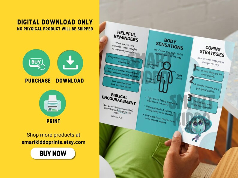 Inside Out 2 Emotions Leaflet Feelings Guide ENVY SEL Emotional ...