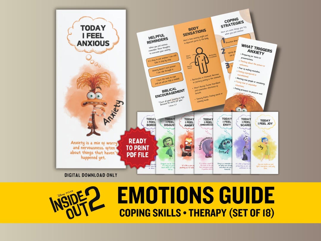 Inside Out 2 Emotions Guide Feelings Therapy SEL Emotional Regulation ...