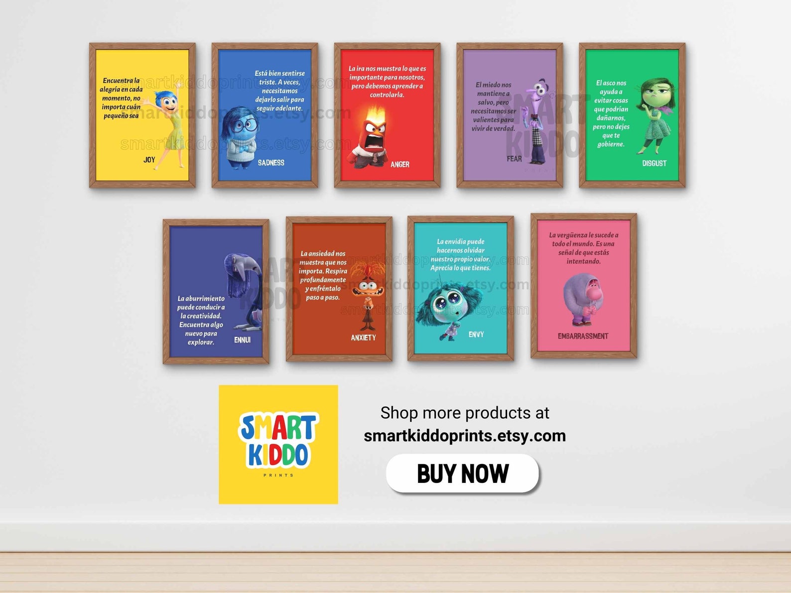 SPANISH Inside Out Emotions Wall Art Printable Classroom Decor Social ...