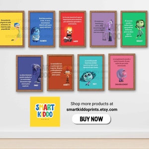 SPANISH Inside Out Emotions Wall Art Printable Classroom Decor Social ...