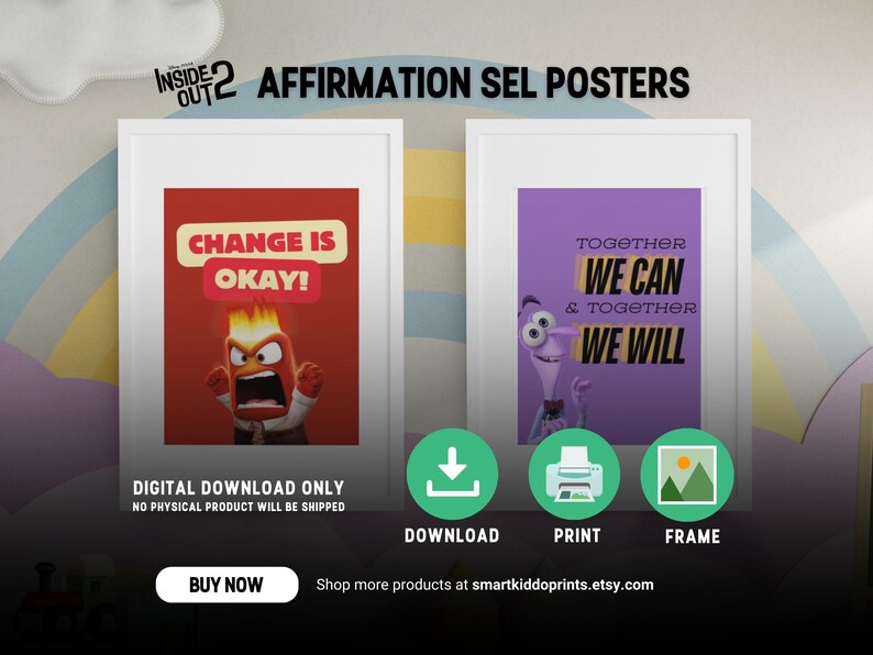 Inside Out Affirmation Posters SEL Classroom Decor | Joy, Sadness ...